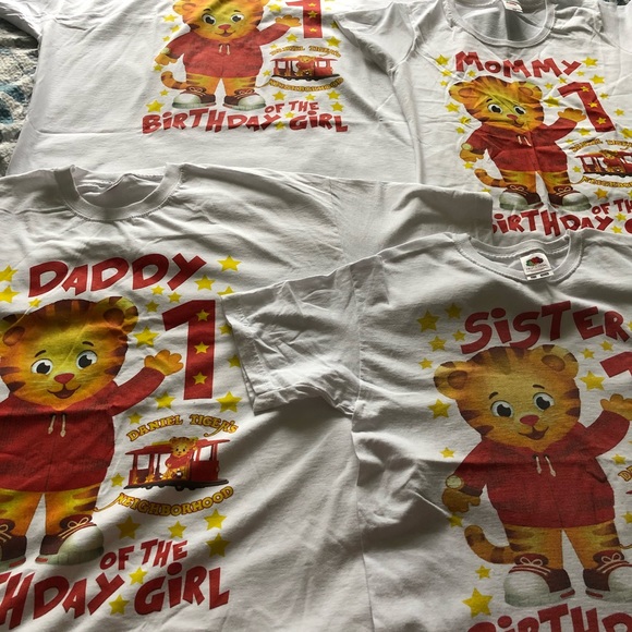 Tops | Daniel Tiger Birthday Personal Custom Tee Shirts | Poshmark